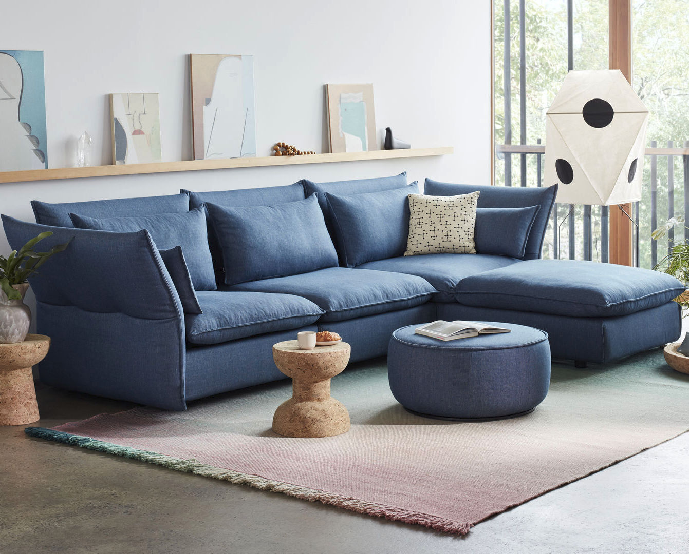 Modular sofa - MARIPOSA - vitra - corner / contemporary / fabric
