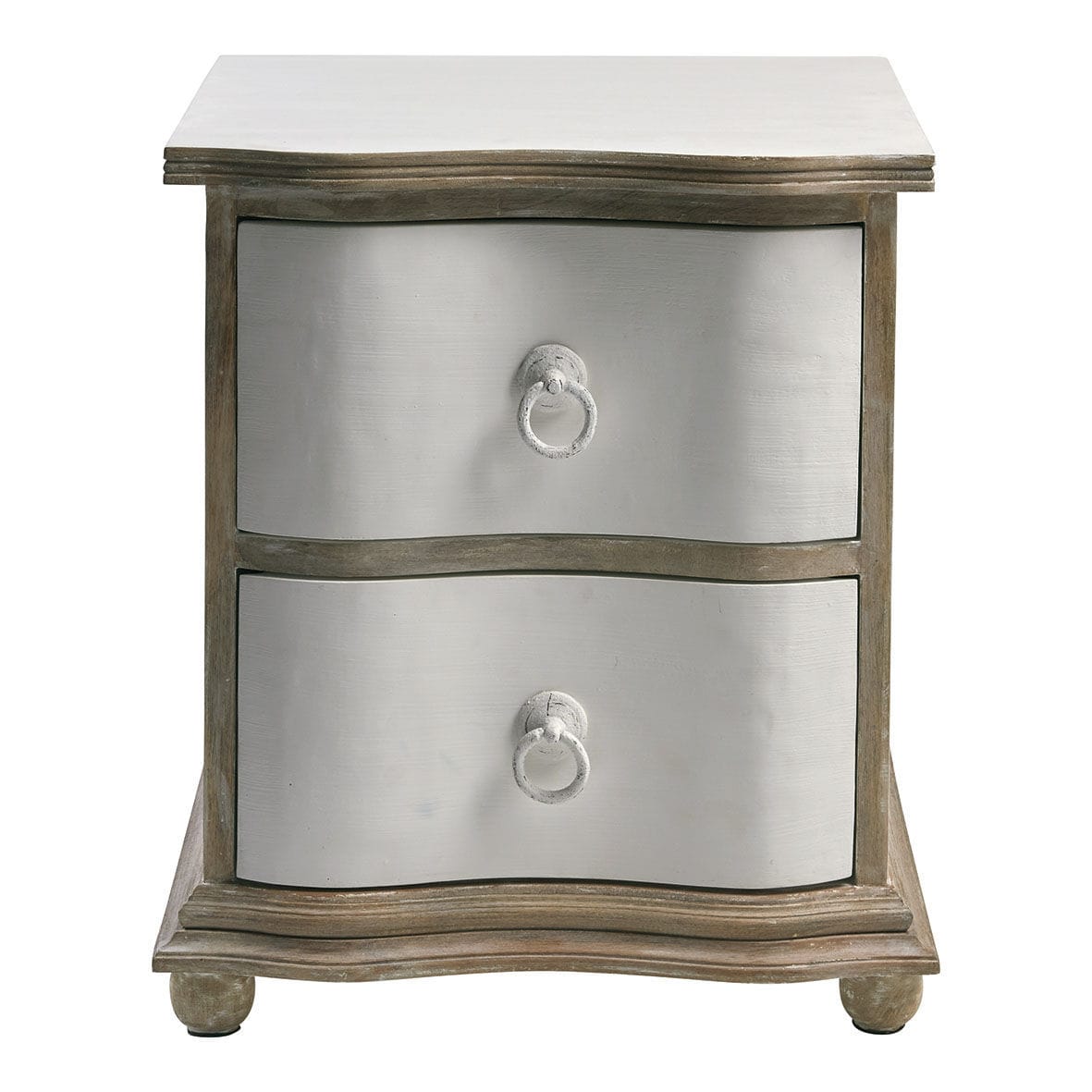 Traditional bedside table - MARCELLE - BLANC D'IVOIRE - MDF / plywood ...
