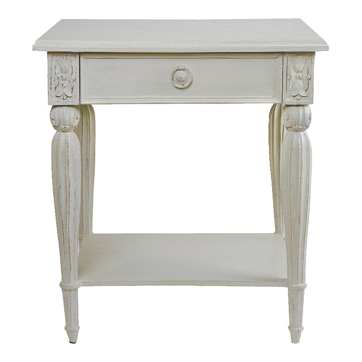 Traditional bedside table - CHIARA - BLANC D'IVOIRE - solid wood / MDF ...