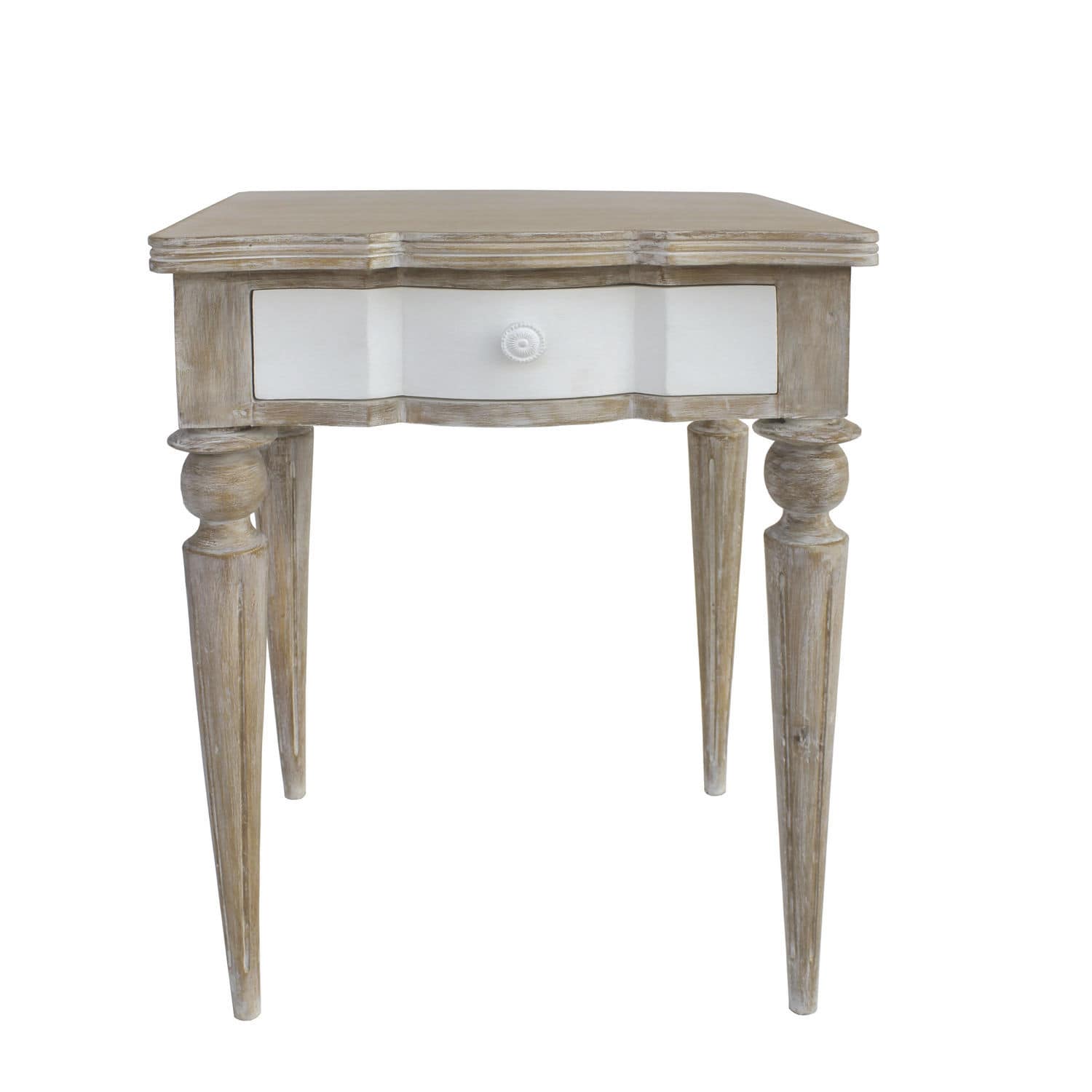 Traditional bedside table - LINDA - BLANC D'IVOIRE - solid wood / MDF ...
