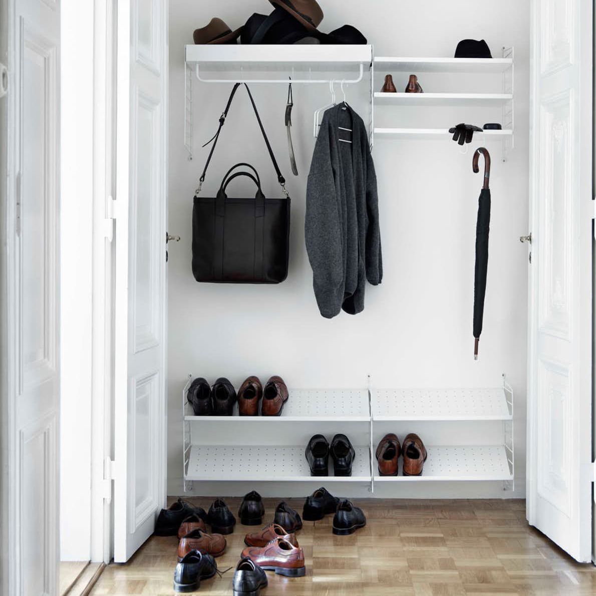 Contemporary shoe rack - STRING FURNITURE - free-standing / thermo ...