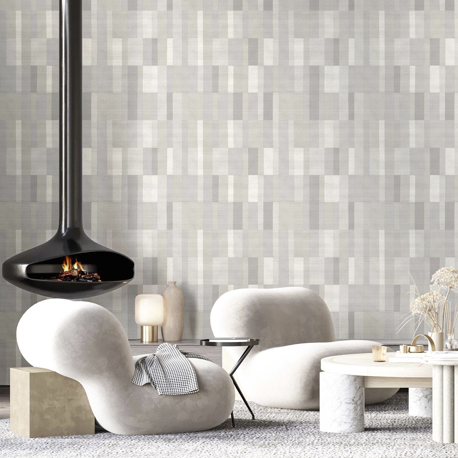 Contemporary wallpaper - TERRA : TILES - Parato - vinyl / geometric ...