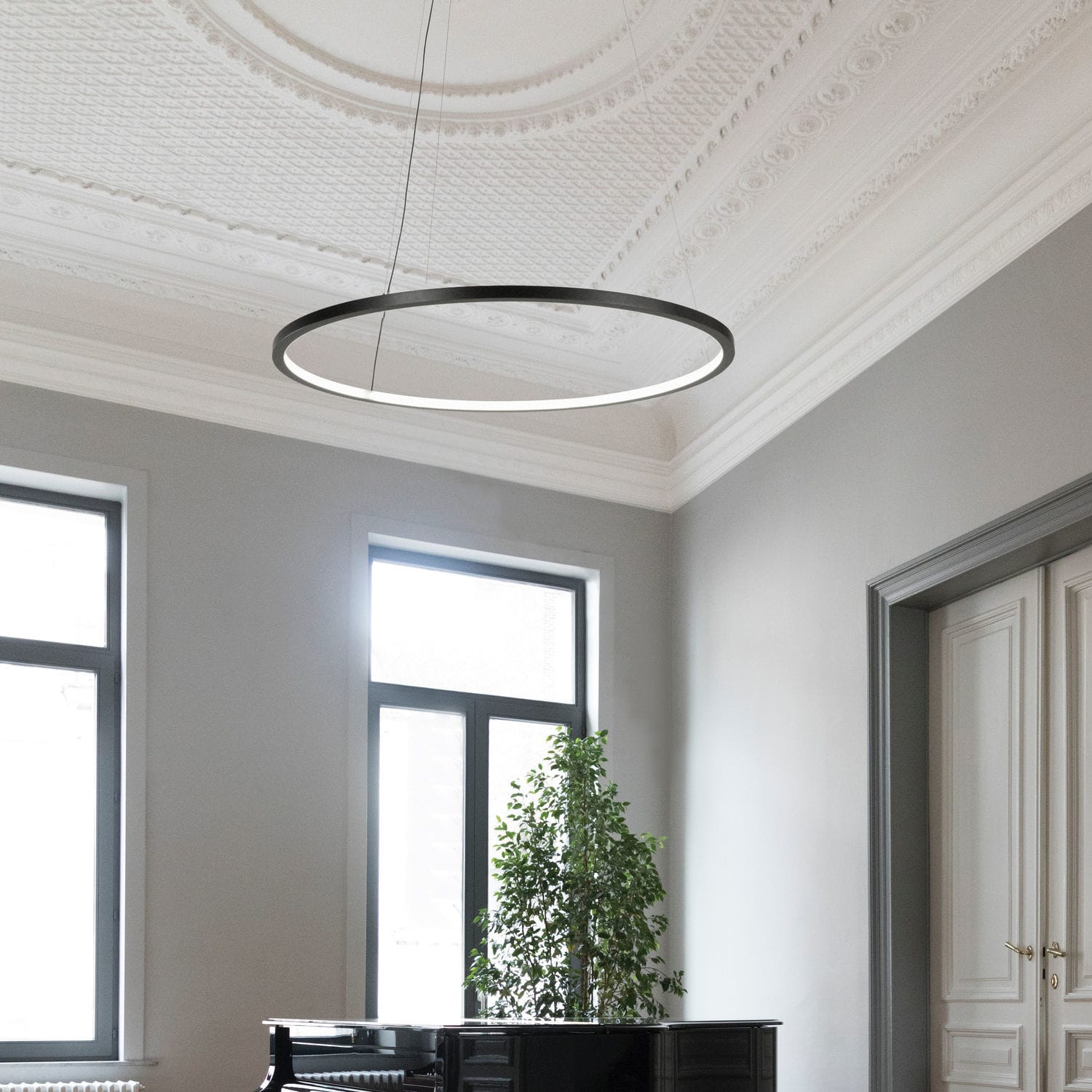Hanging light fixture - circus round S1500 v2 - Andcosta - LED / ring ...