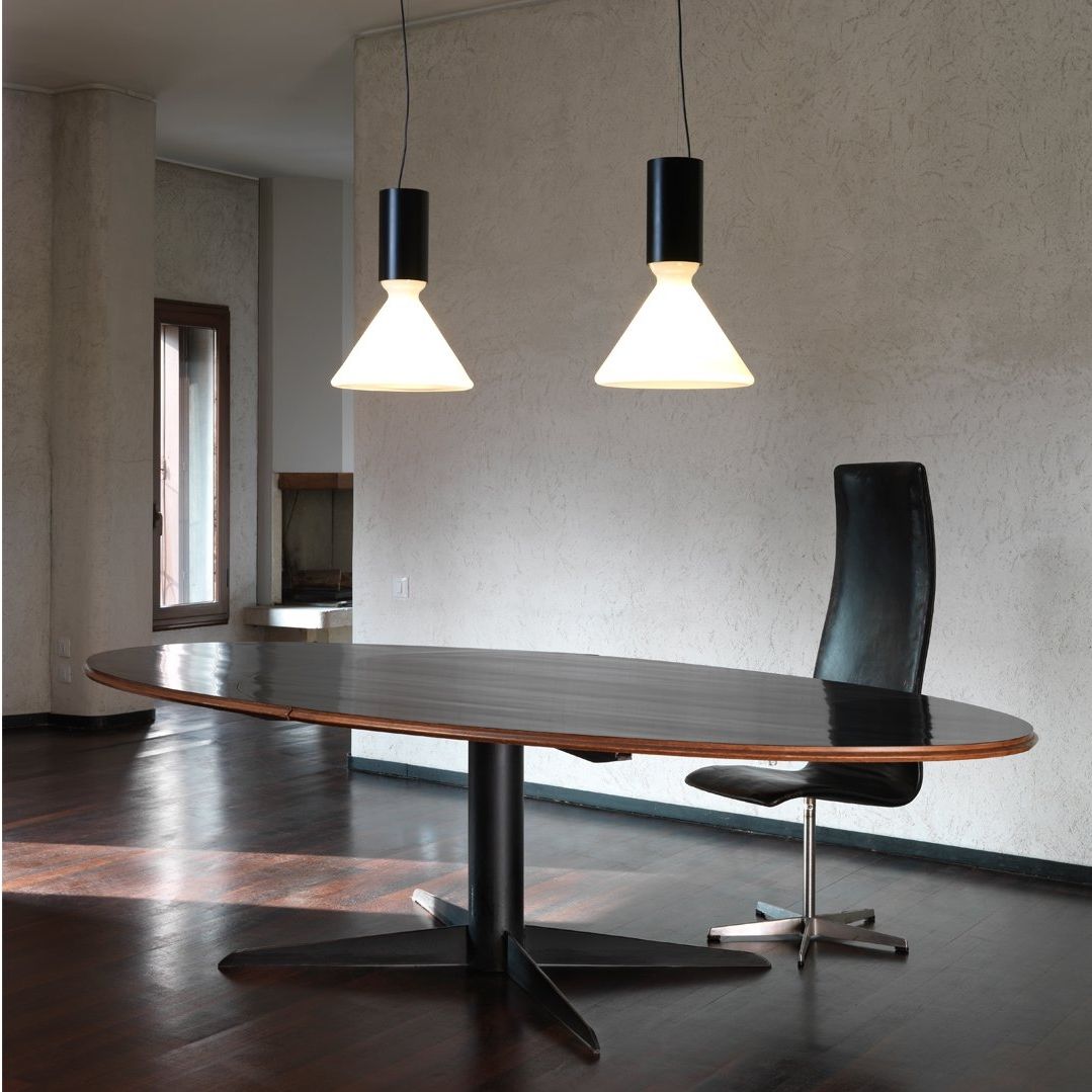 Hanging lamp - pin S370 - Andcosta - lacquered aluminum / blown glass ...