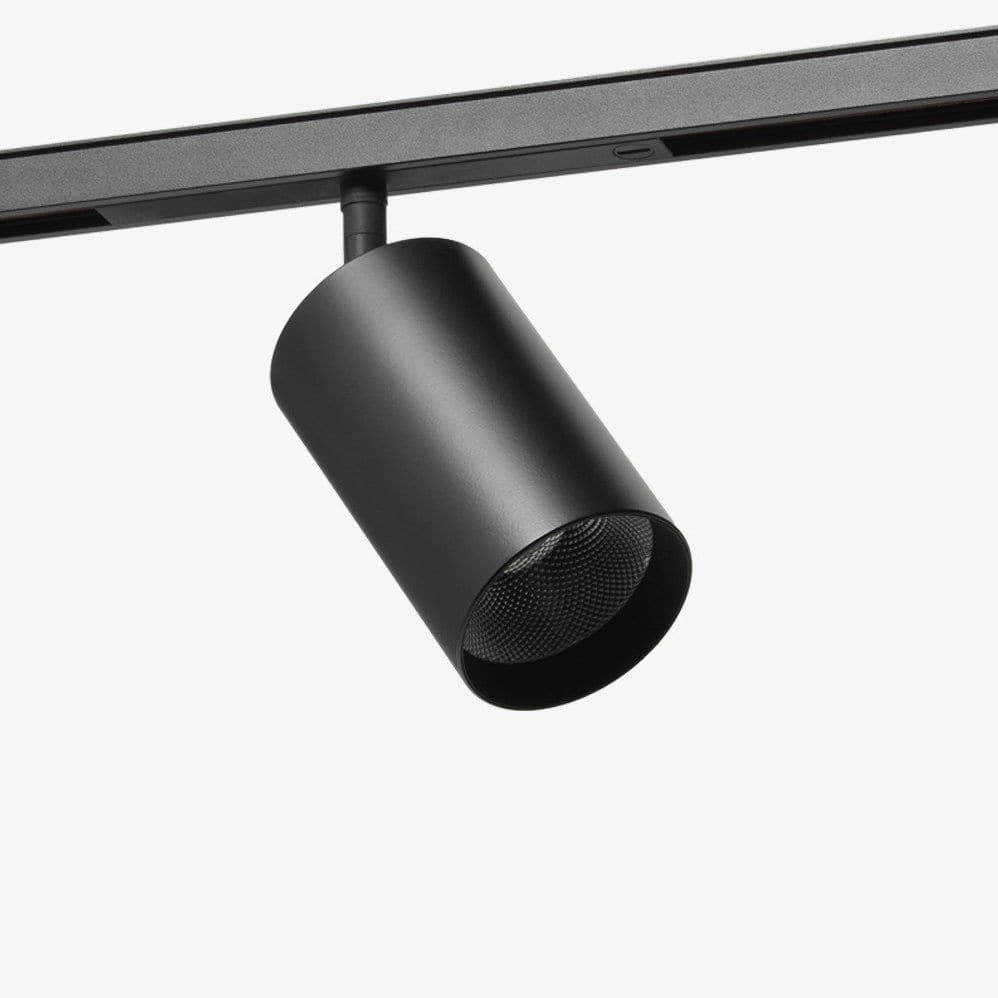 LED track light - cyl 75 - Andcosta - round / lacquered aluminum / PMMA