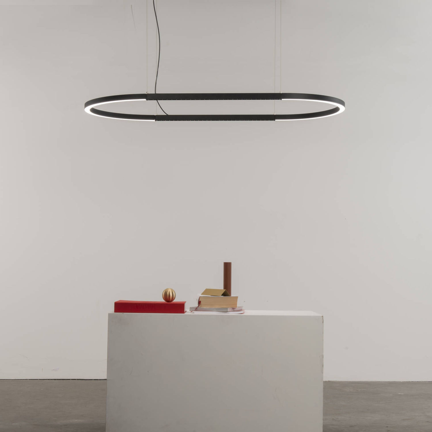 Oval light fixture - daytona S600x1200 - Andcosta - hanging / LED / IP20