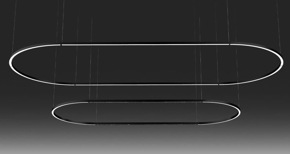Oval light fixture - daytona S1800x3500 - Andcosta - hanging / LED / IP20