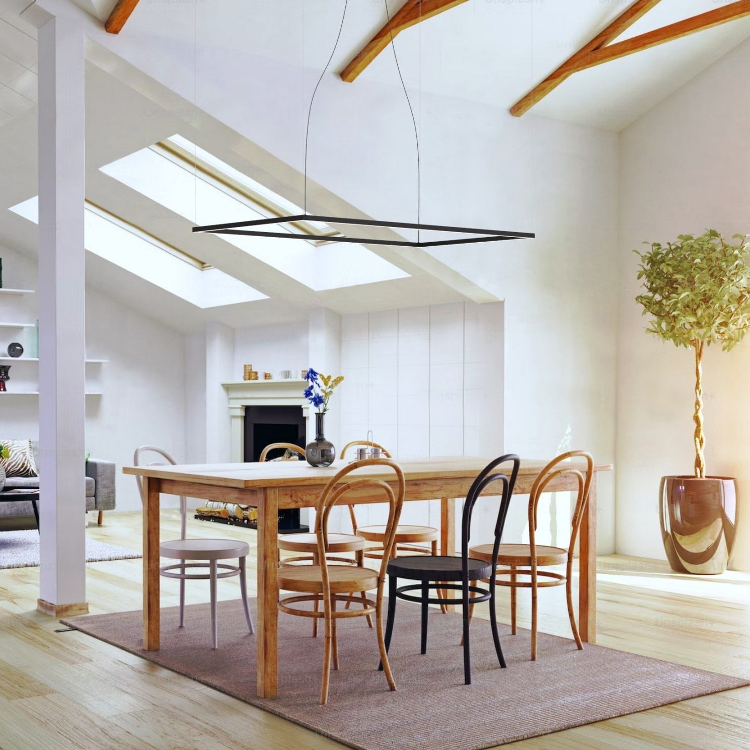 Rectangular light fixture - daytona S900×2300 - Andcosta - hanging ...