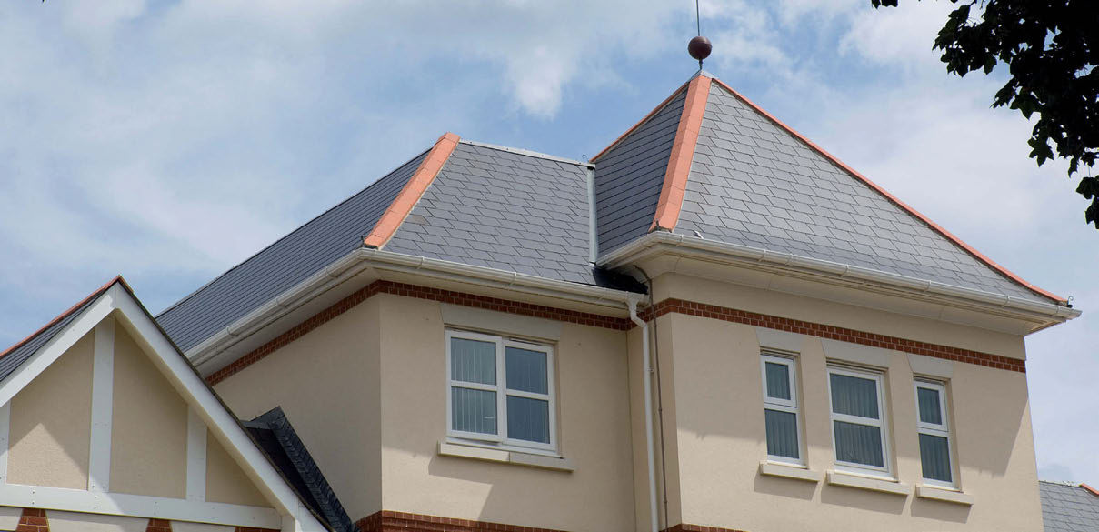 Flat roof tile - MOORLAND - Cembrit Limited - fiber cement / black / blue