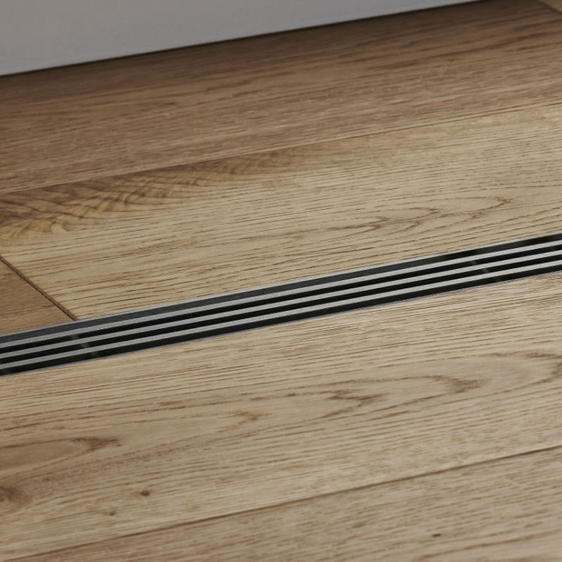 Floor air vent - Invisible.AC Ltd - stainless steel / wooden / round