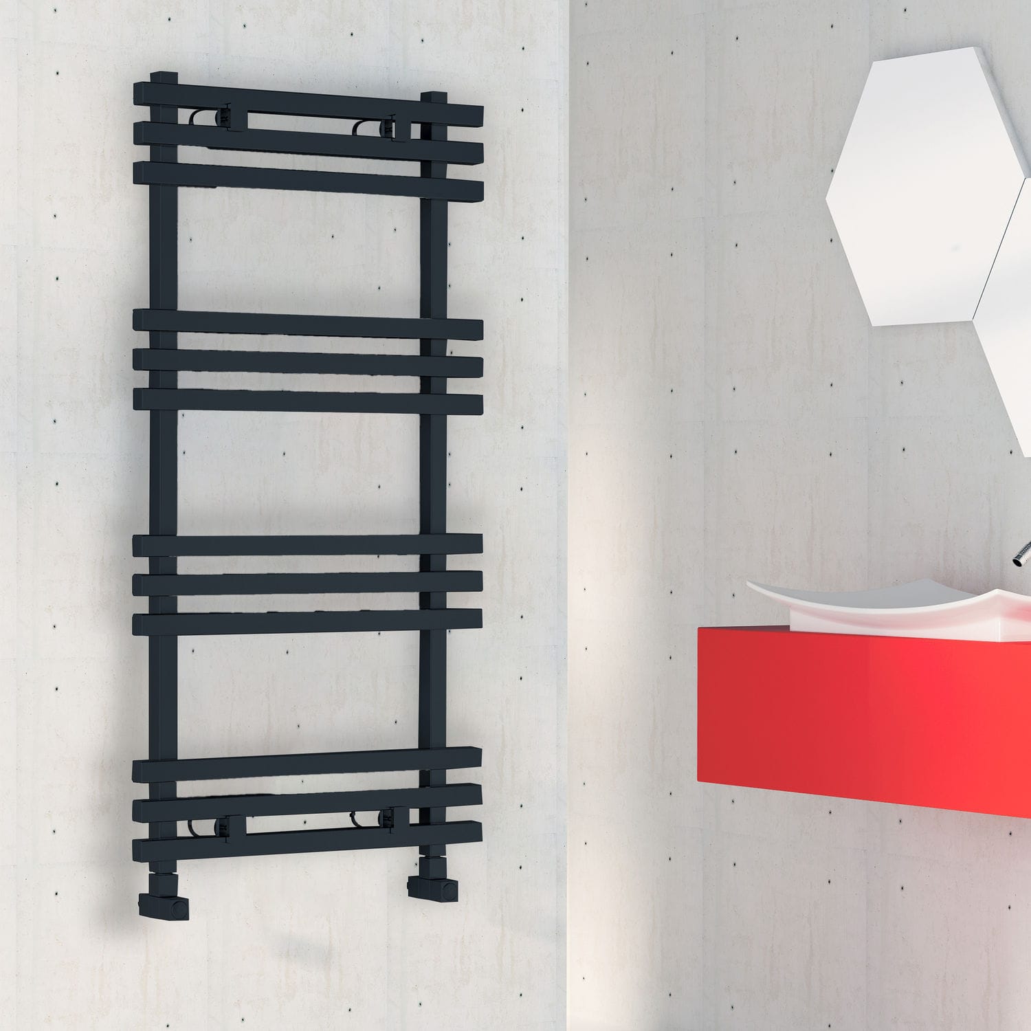 Hot water towel radiator - BARON - Carisa Designer Radiators - electric ...