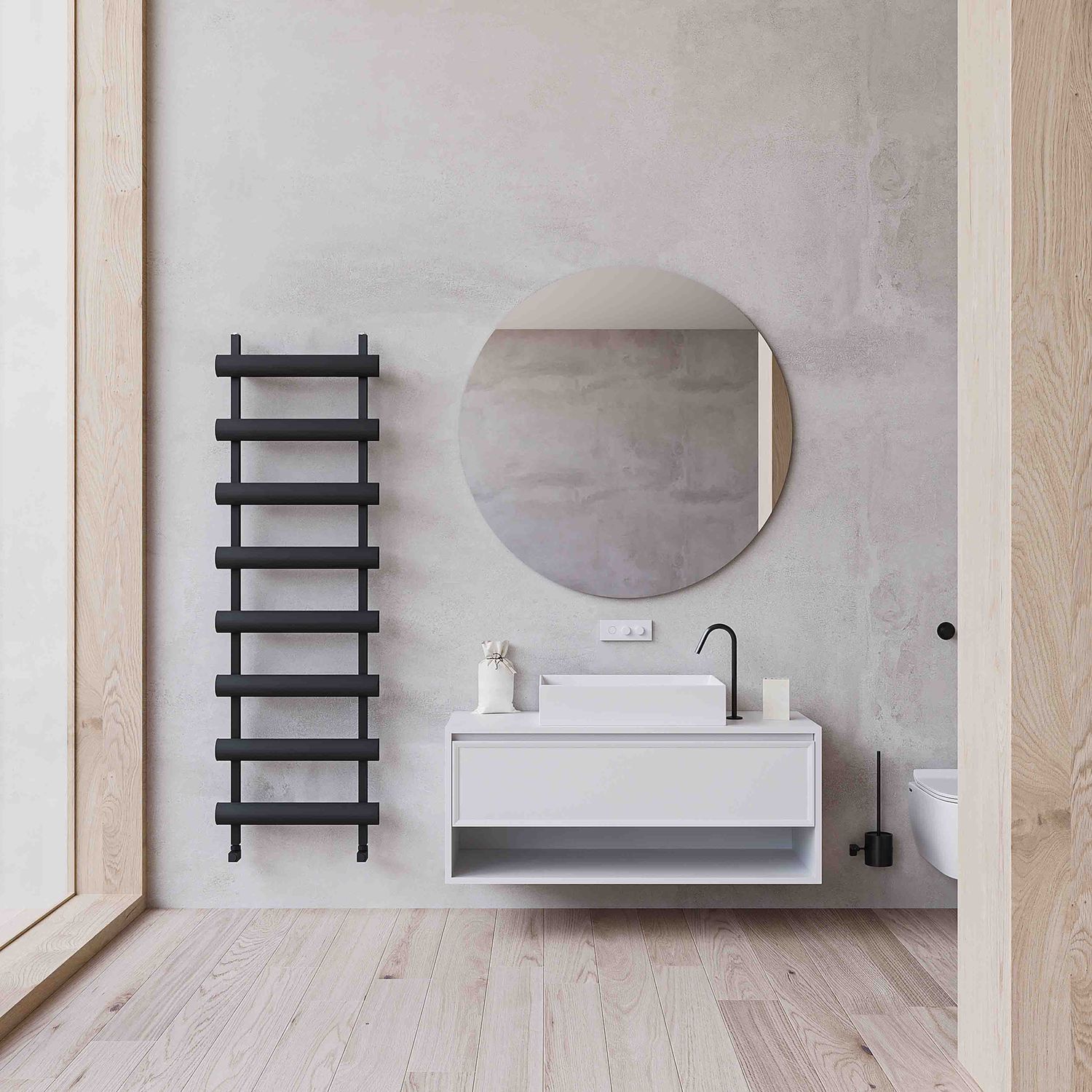 Hot water towel radiator - MOON - Carisa Designer Radiators ...