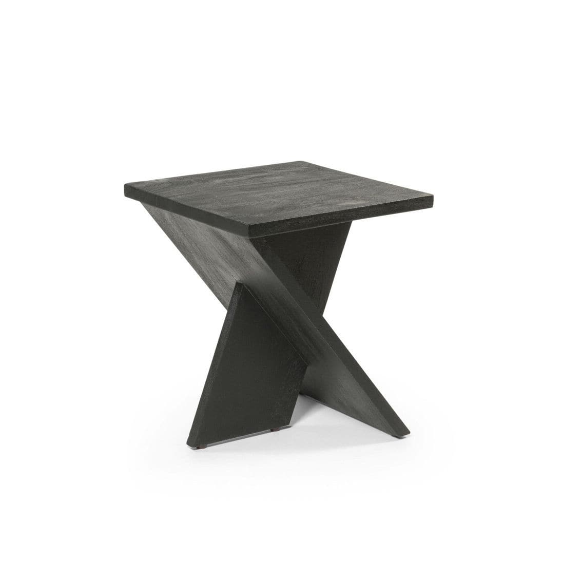 Contemporary side table - X - DEKOCANDLE - wooden / wooden base / square