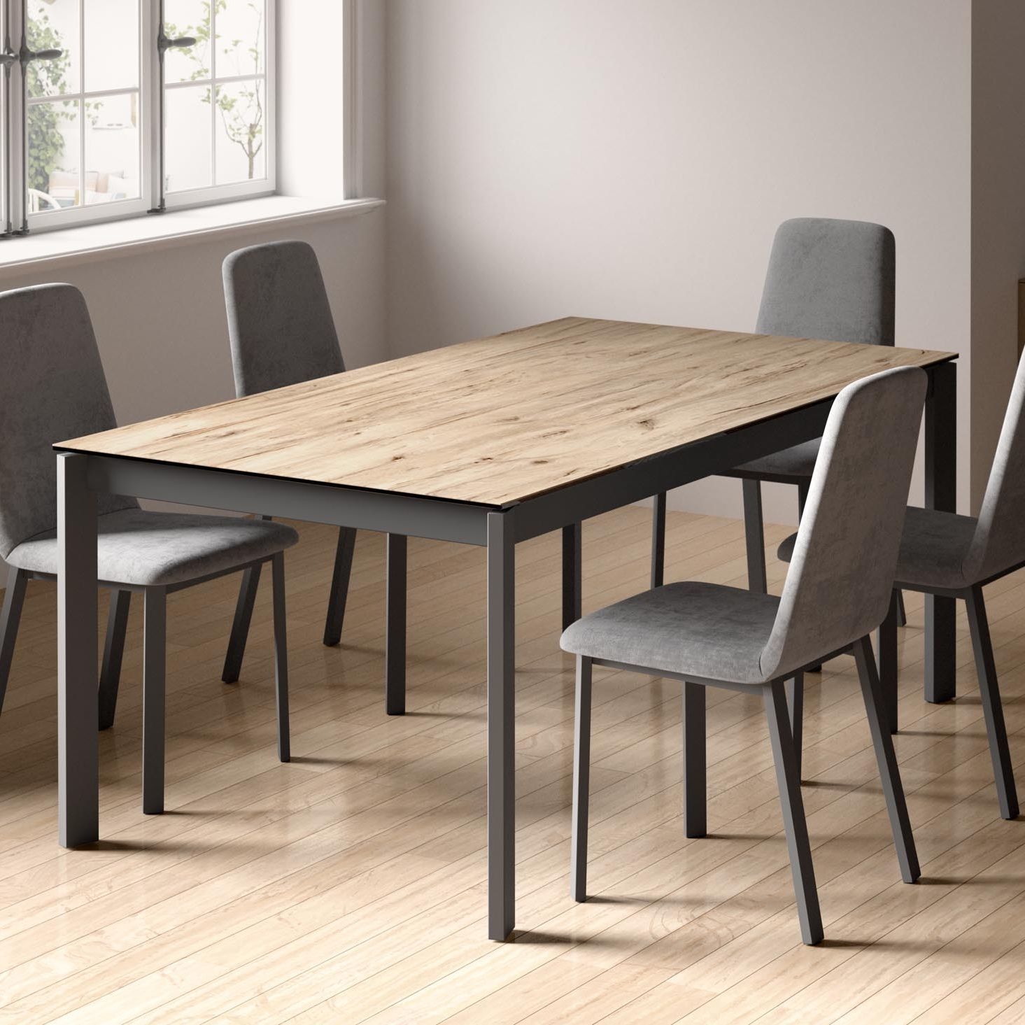 Contemporary table - ZEN - Cancio - glass / laminate / ceramic