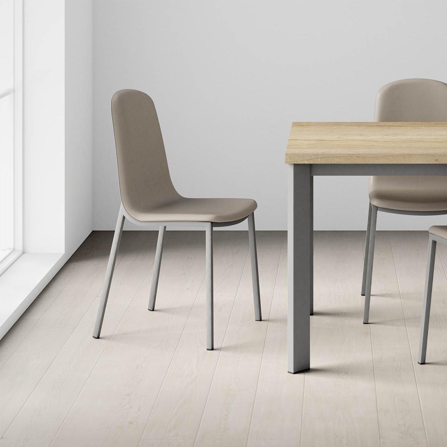 Contemporary chair - MOLY - Cancio - indoor / fabric / plywood
