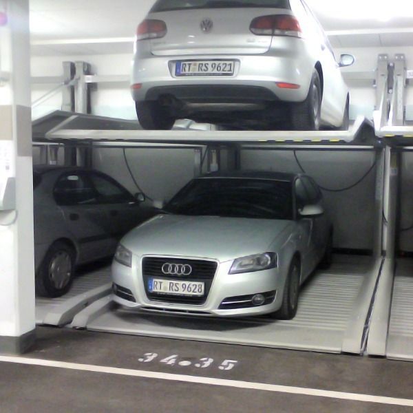 Hydraulic parking platform - Parkline N5102 - Nussbaum Parking - electric / double-decker