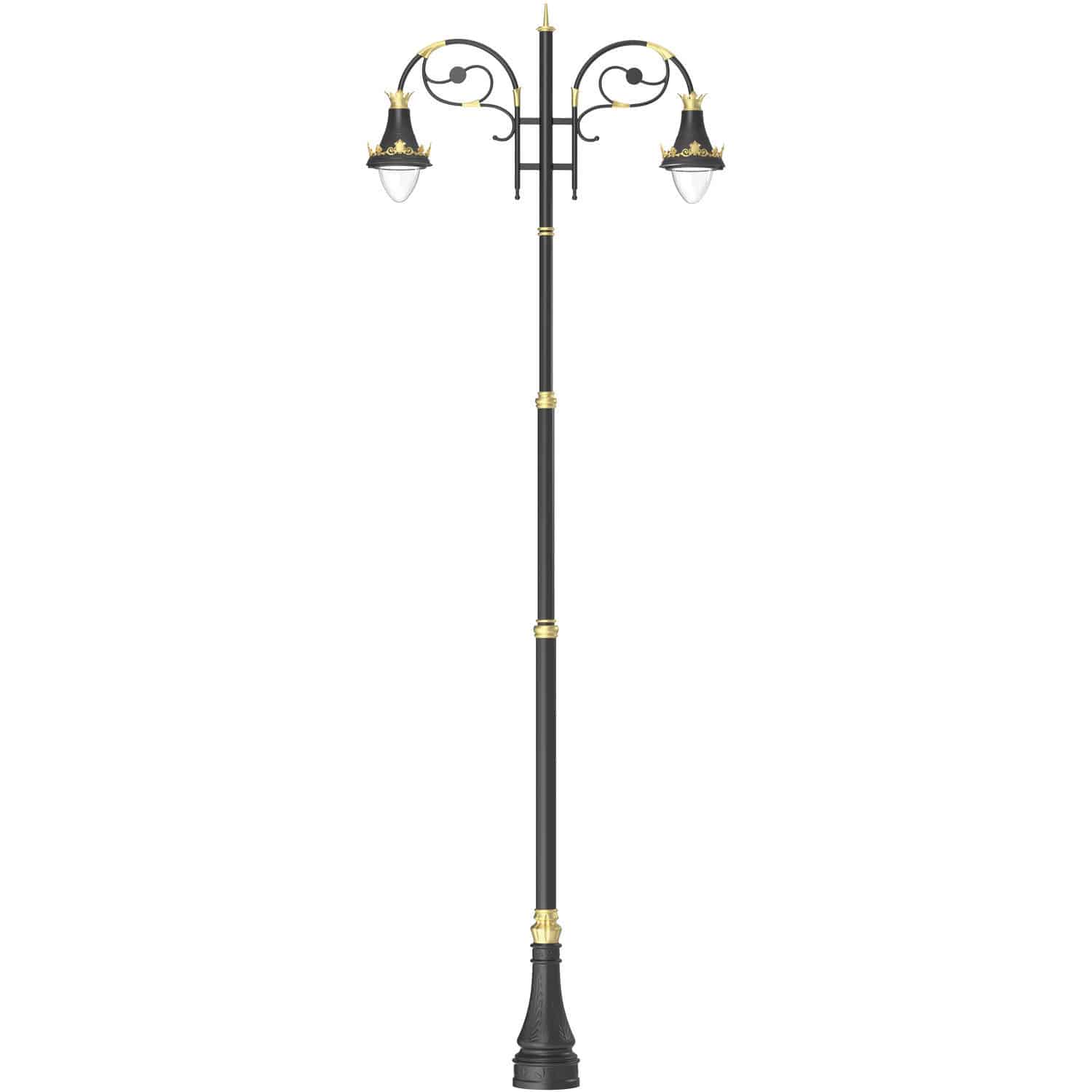 Urban lamp post - CALEDONIA TRADITIONAL - danlite - vintage / aluminum ...