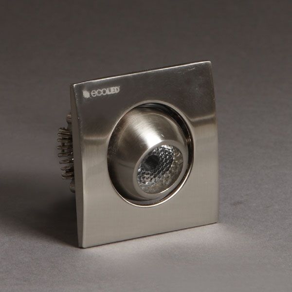 Recessed wall spotlight - MINI - Ecoled - LED / square / steel
