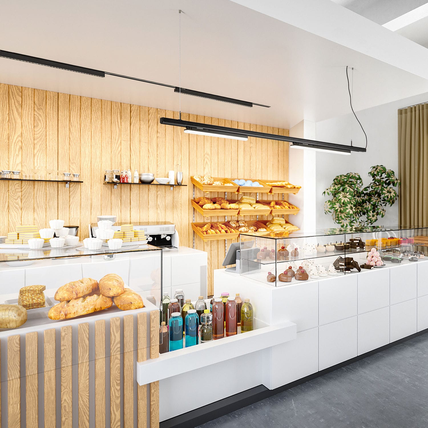 LED track light - Display - Ideal Lux S.r.l. - linear / aluminum ...