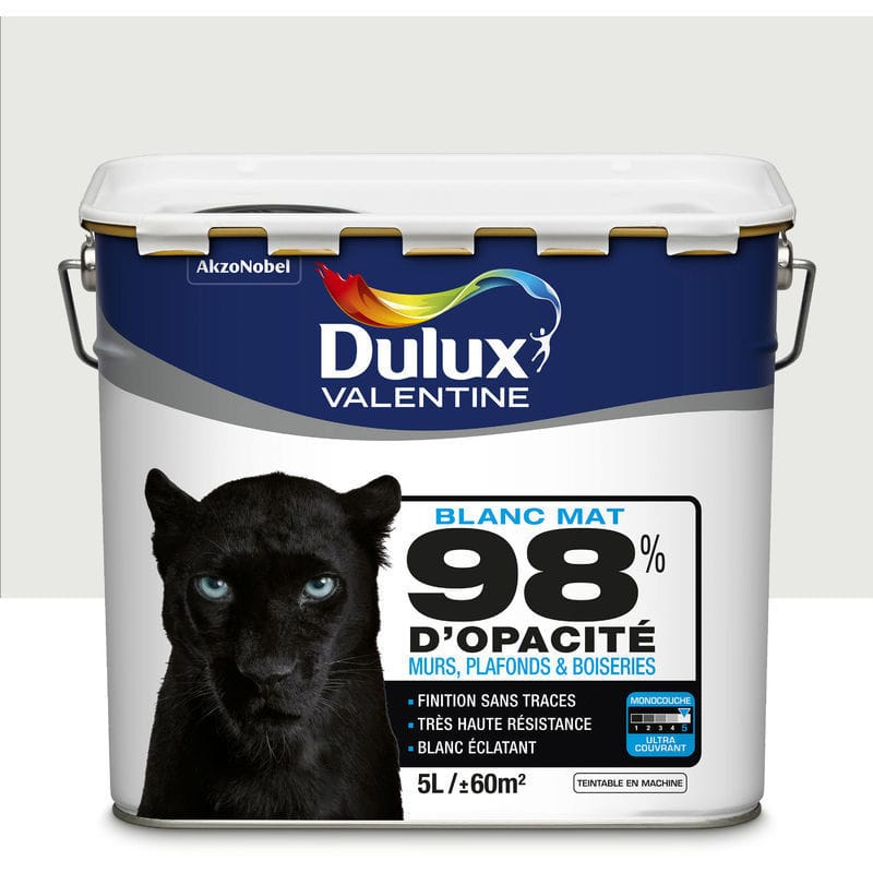 Decorative paint - BLANC 98% - Dulux - interior / for wall / for ceiling