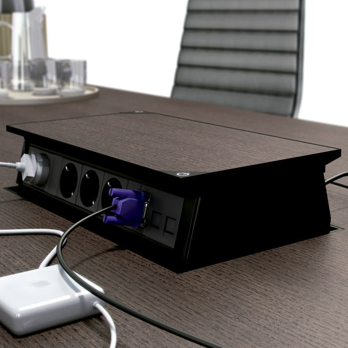 Power socket - MEETING - IB-connect - electric / multimedia / double