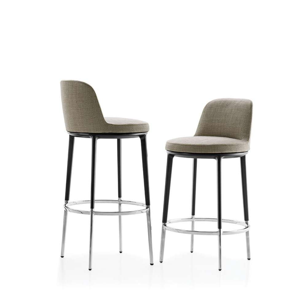 Contemporary bar chair - CARATOS - MAXALTO - fabric / cast aluminum ...