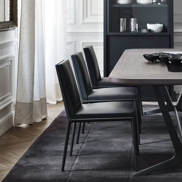 Contemporary chair - CARATOS - MAXALTO - indoor / fabric / leather