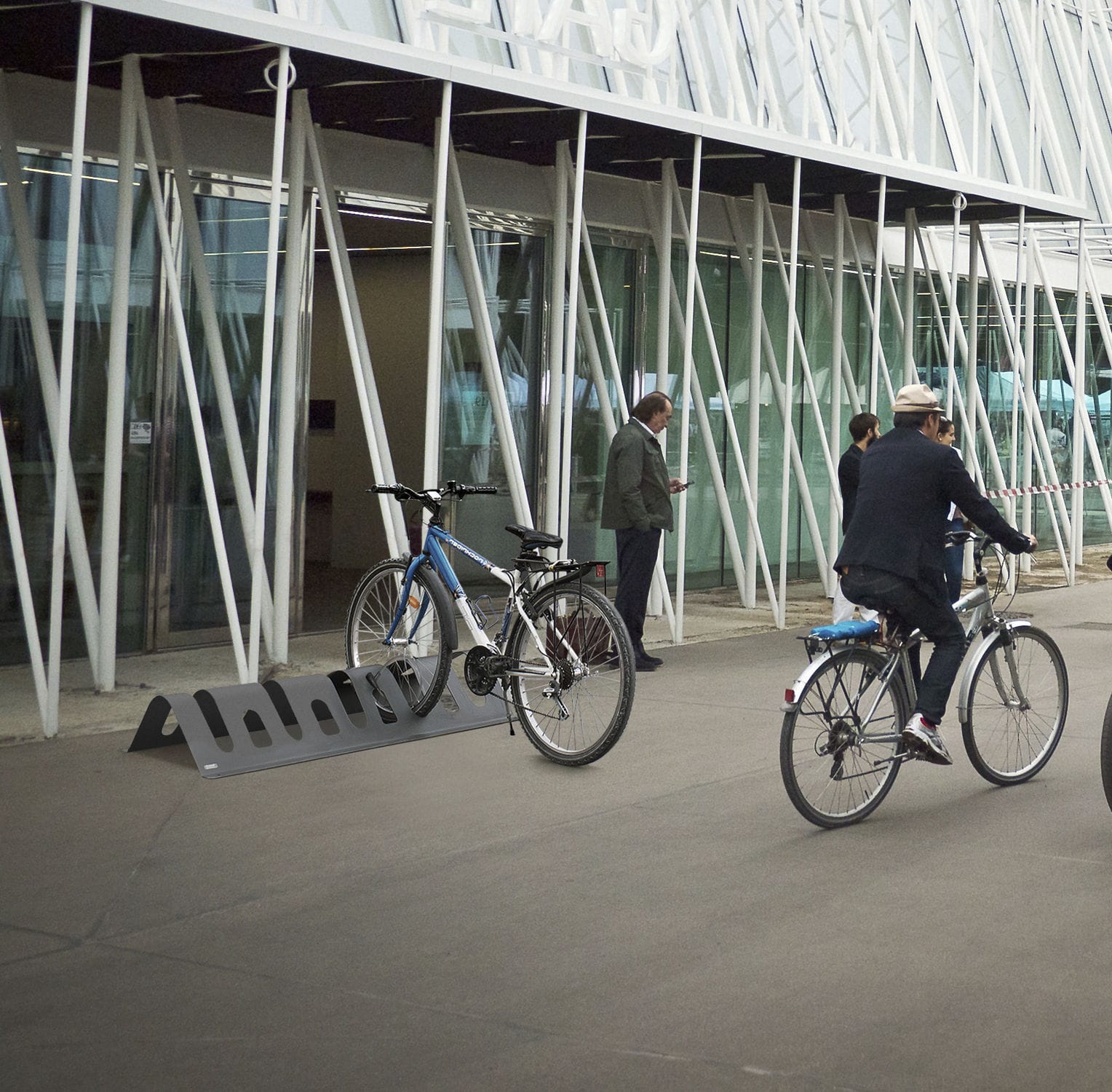 Floor-mounted bike rack - ROTTERDAM - CERVIC ENVIRONMENT - galvanised ...