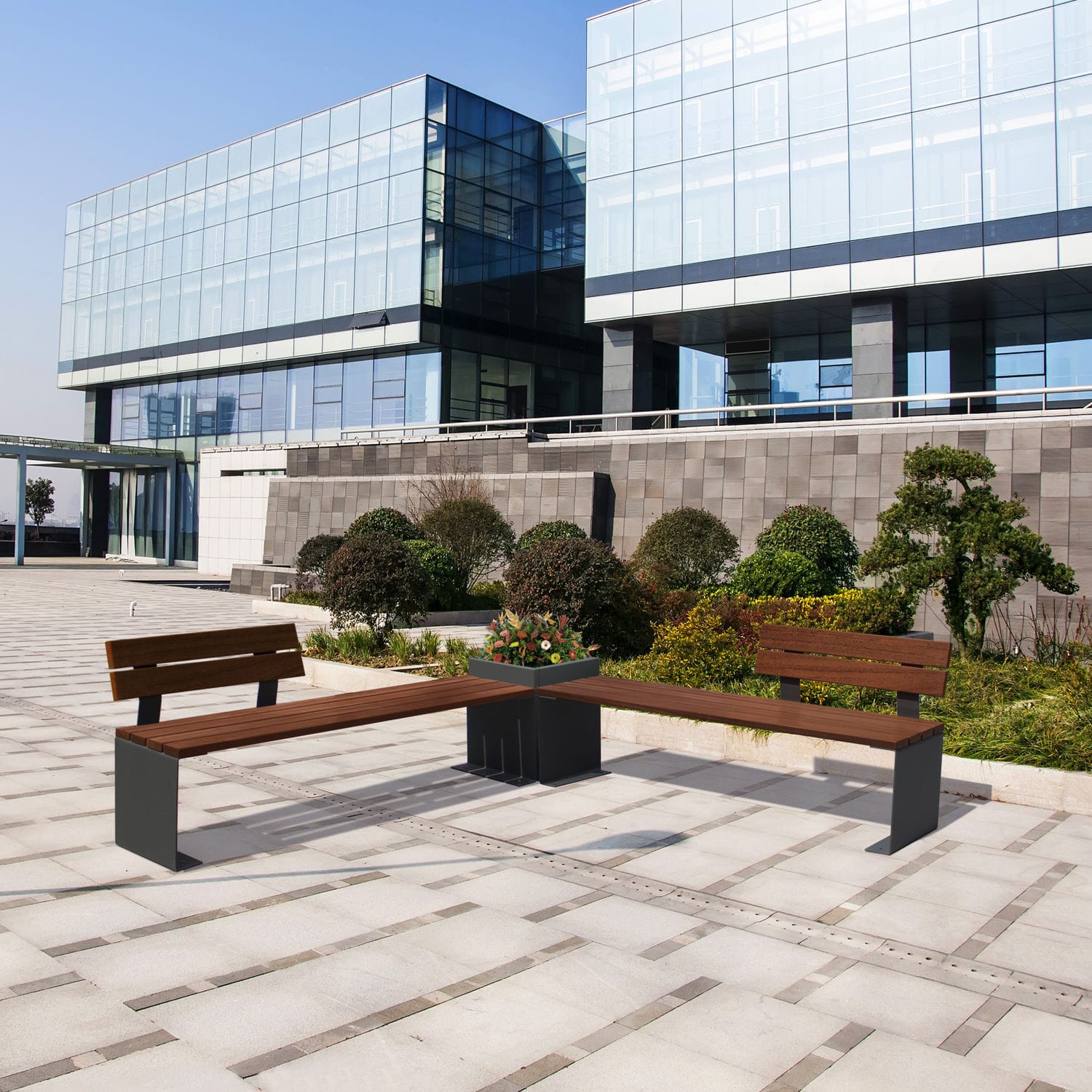 Contemporary public bench - VALENCIA - CERVIC ENVIRONMENT - wooden ...