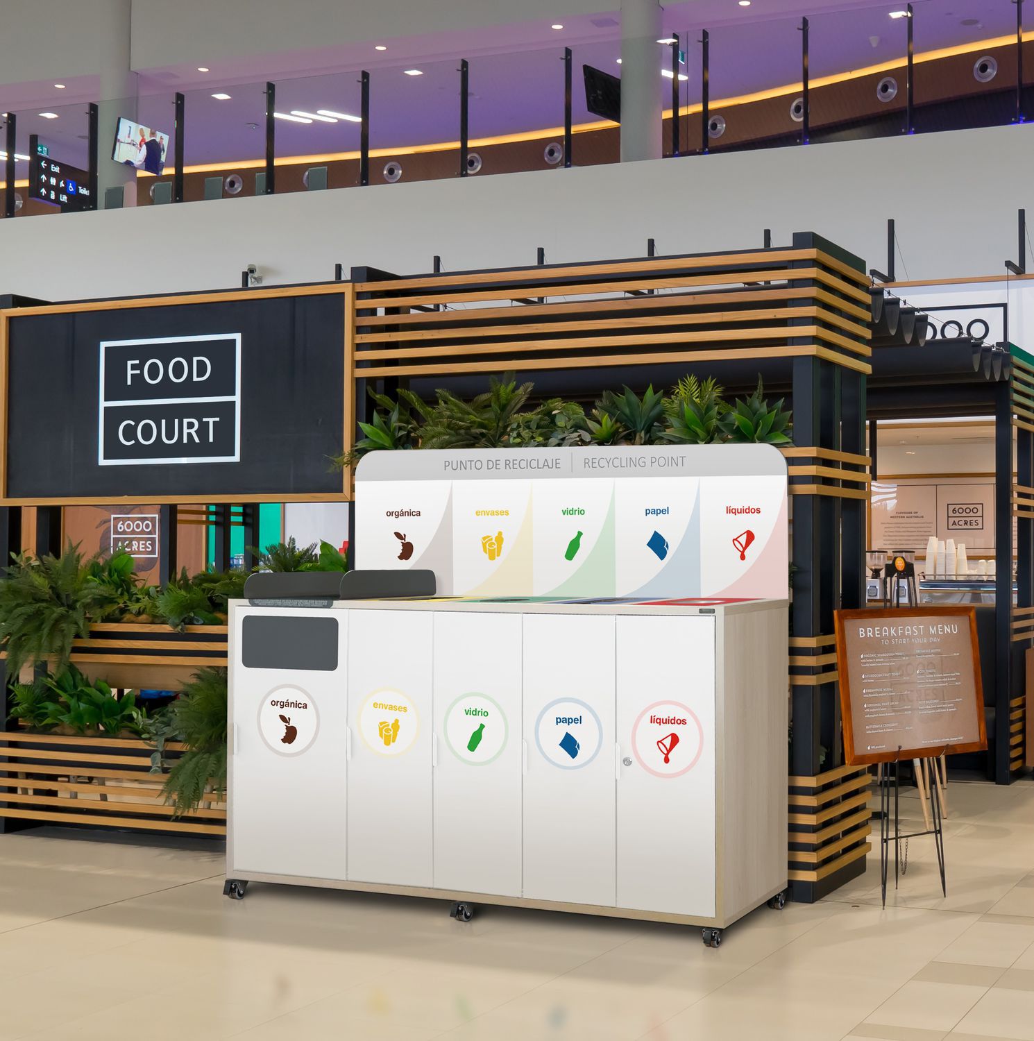 Recycling bin - MALLORCA - CERVIC ENVIRONMENT - galvanised steel / MDF ...