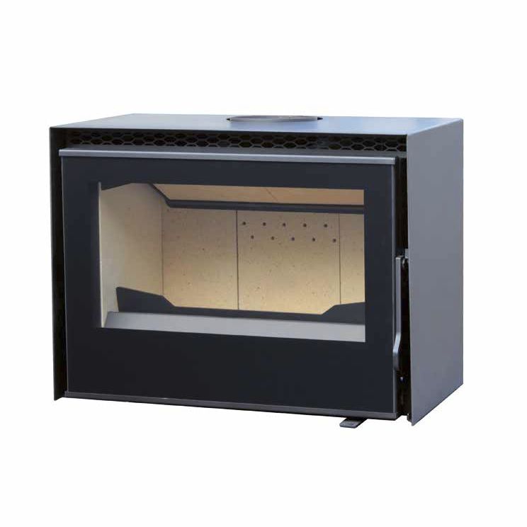 Wood-burning fireplace insert - 650 - Axis - steel / contemporary