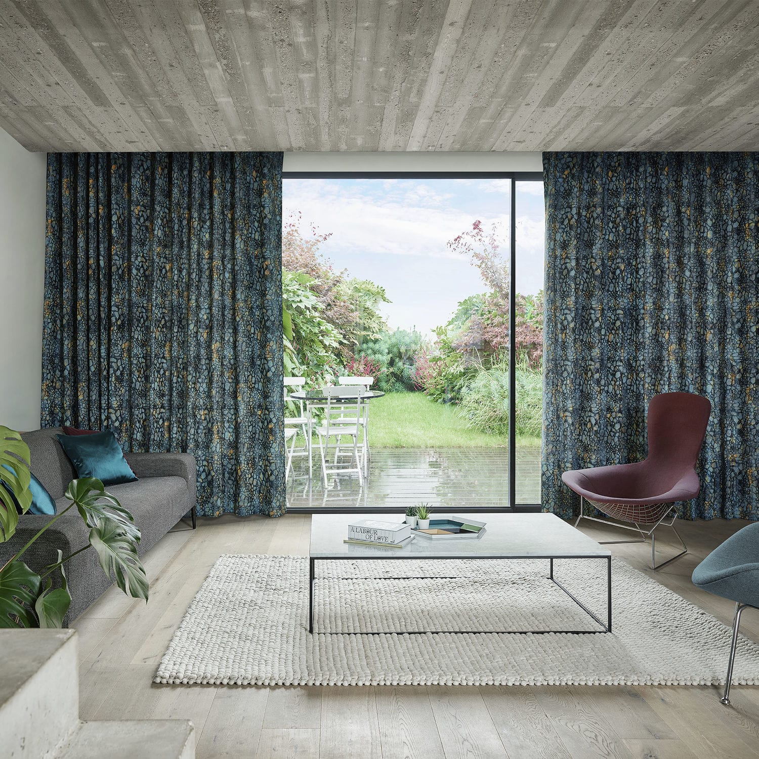Curtain fabric - TILIA - KOBE INTERIOR FABRICS - patterned / polyester ...