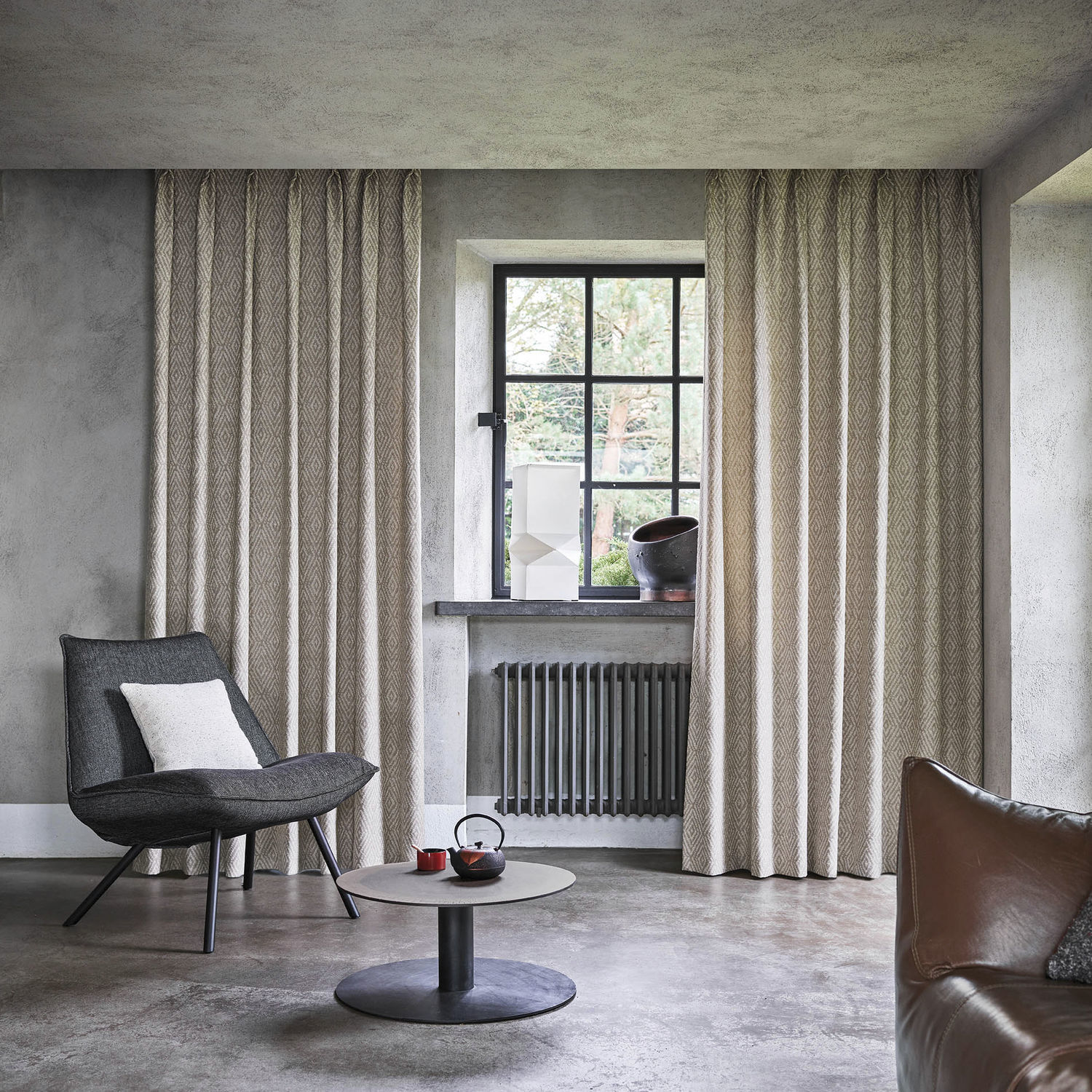 Curtain fabric - FLUX - KOBE INTERIOR FABRICS - geometric pattern ...