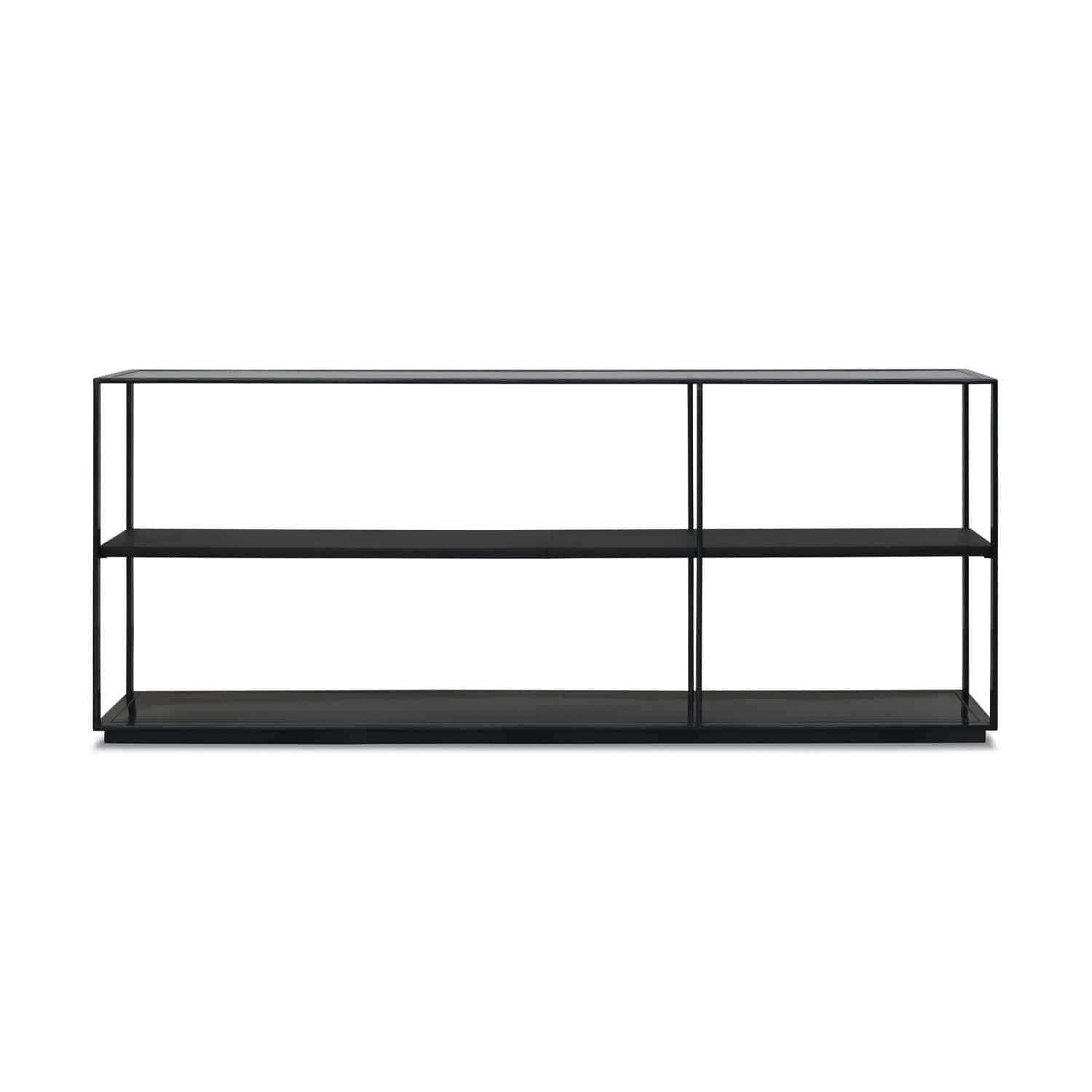 Low shelf - MONACO - Röshults - contemporary / stainless steel / leather