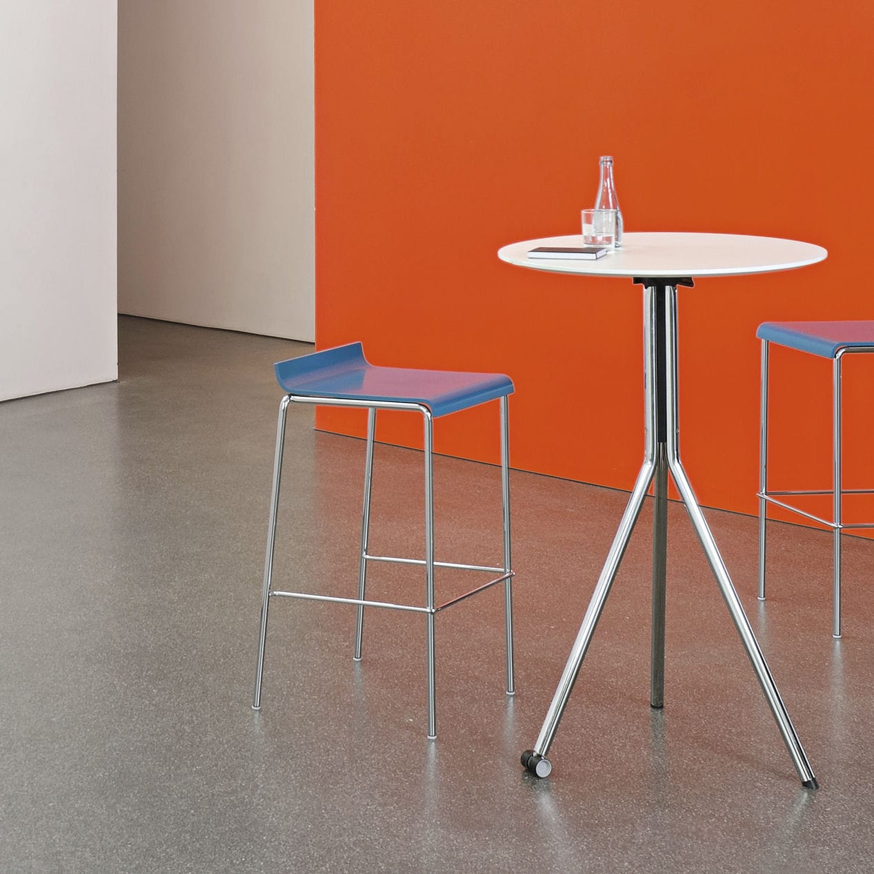 Contemporary bar stool - VERONA 5321 - Brunner GmbH - leather / wooden ...