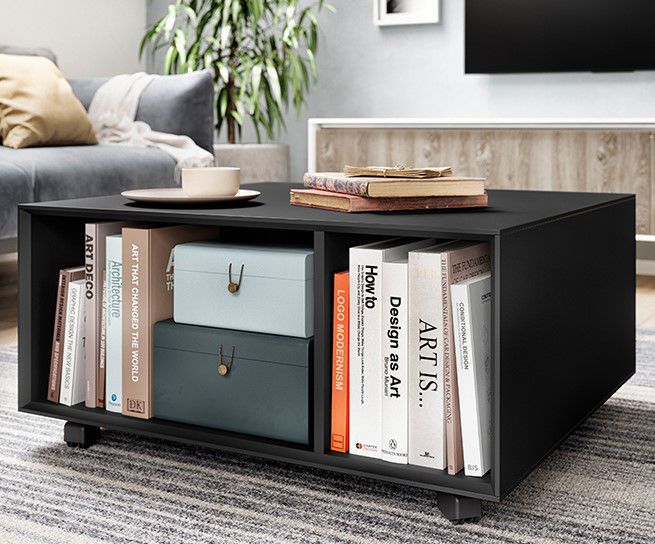 Contemporary coffee table - DENVER - nobilia - lacquered wood ...