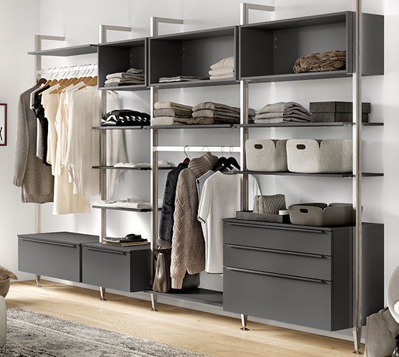 Modular walk-in wardrobe - Touch (334) - nobilia - wall-mounted ...