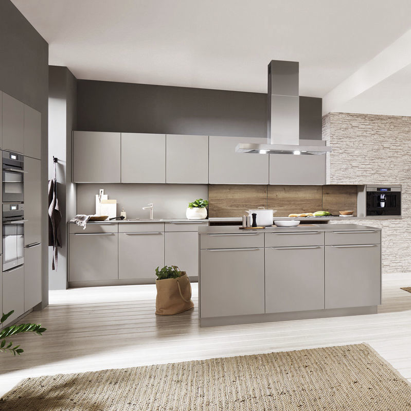 Contemporary kitchen - TOUCH 341 - nobilia - wooden / stone / laminate