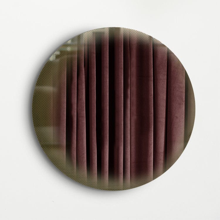 Wall-mounted mirror - FADING - ENO STUDIO - contemporary / round / white