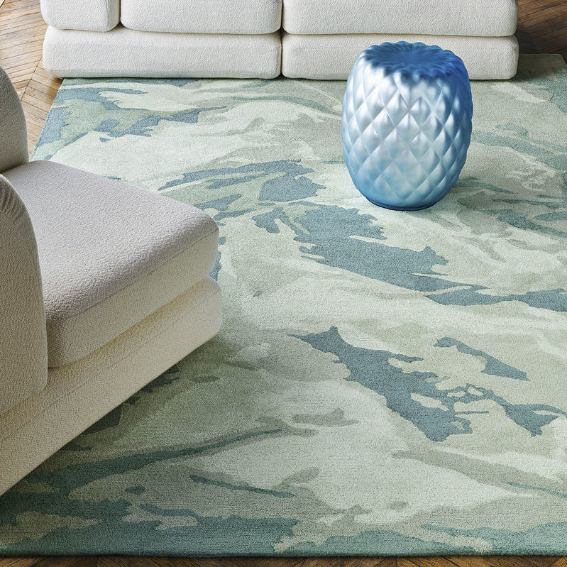 Contemporary rug - Paper - TOULEMONDE BOCHART - patterned / Tencel ...