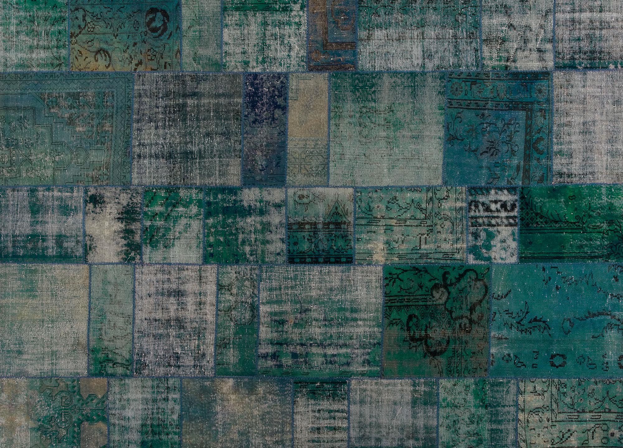 Contemporary rug - RESTYLED : DPW 8919 - Golran - patchwork / wool / cotton