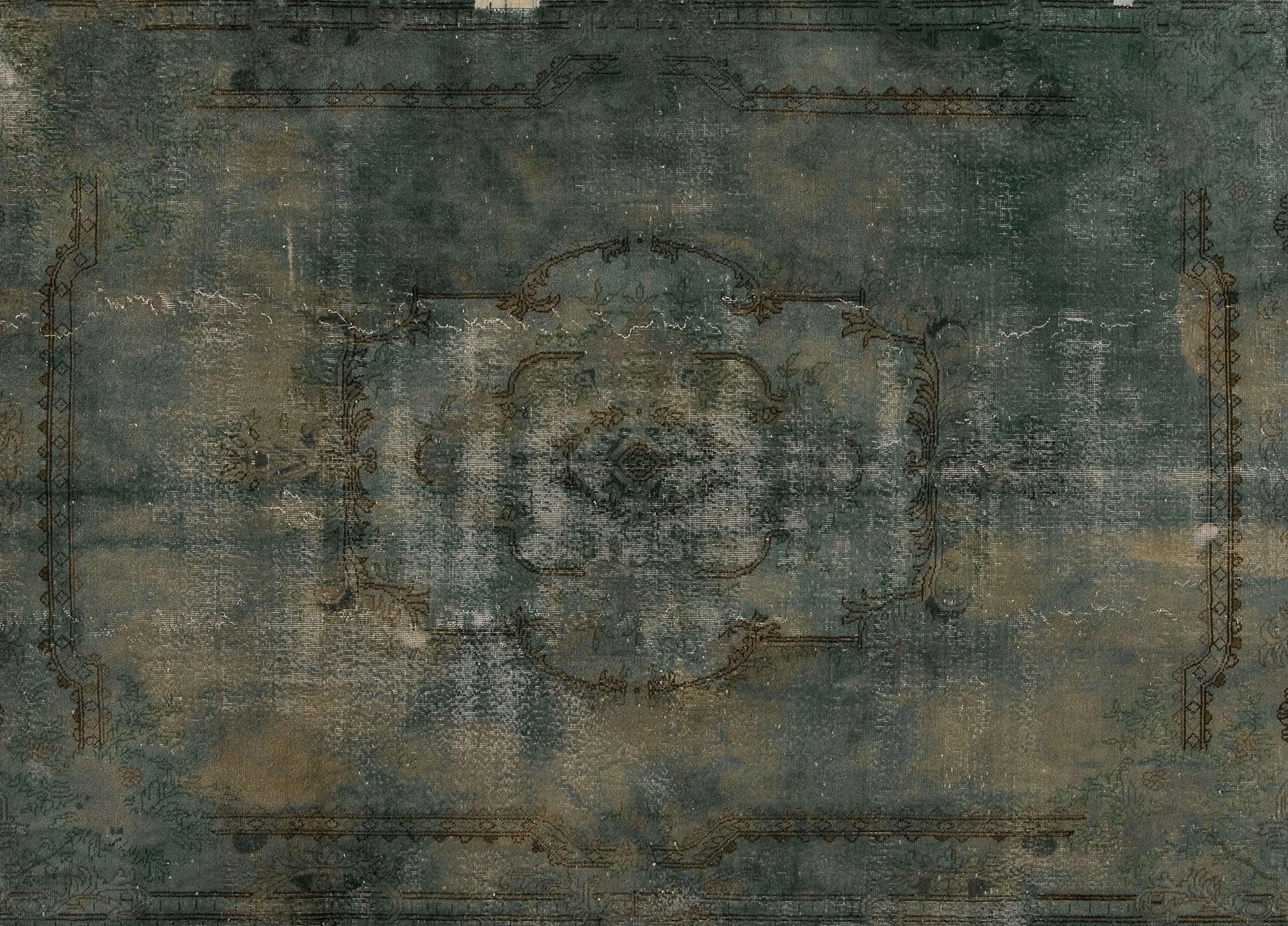 Vintage rug - DECOLORIZED : D 7043 - Golran - patterned / wool / cotton