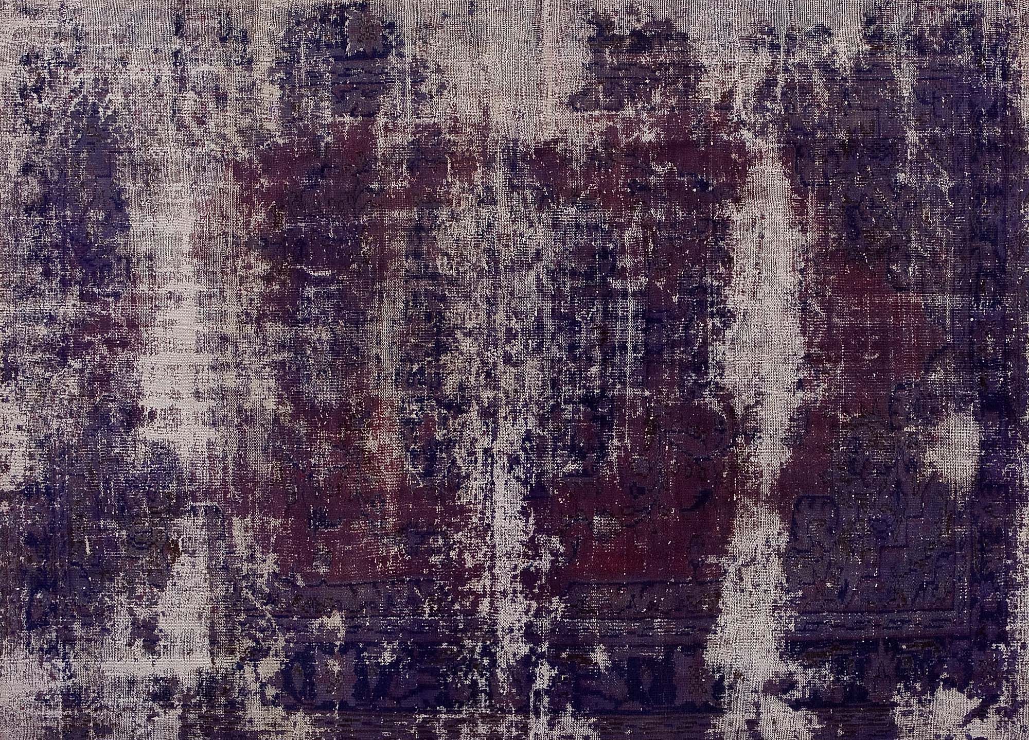 Vintage rug - DECOLORIZED : D 7602 - Golran - patterned / wool / cotton