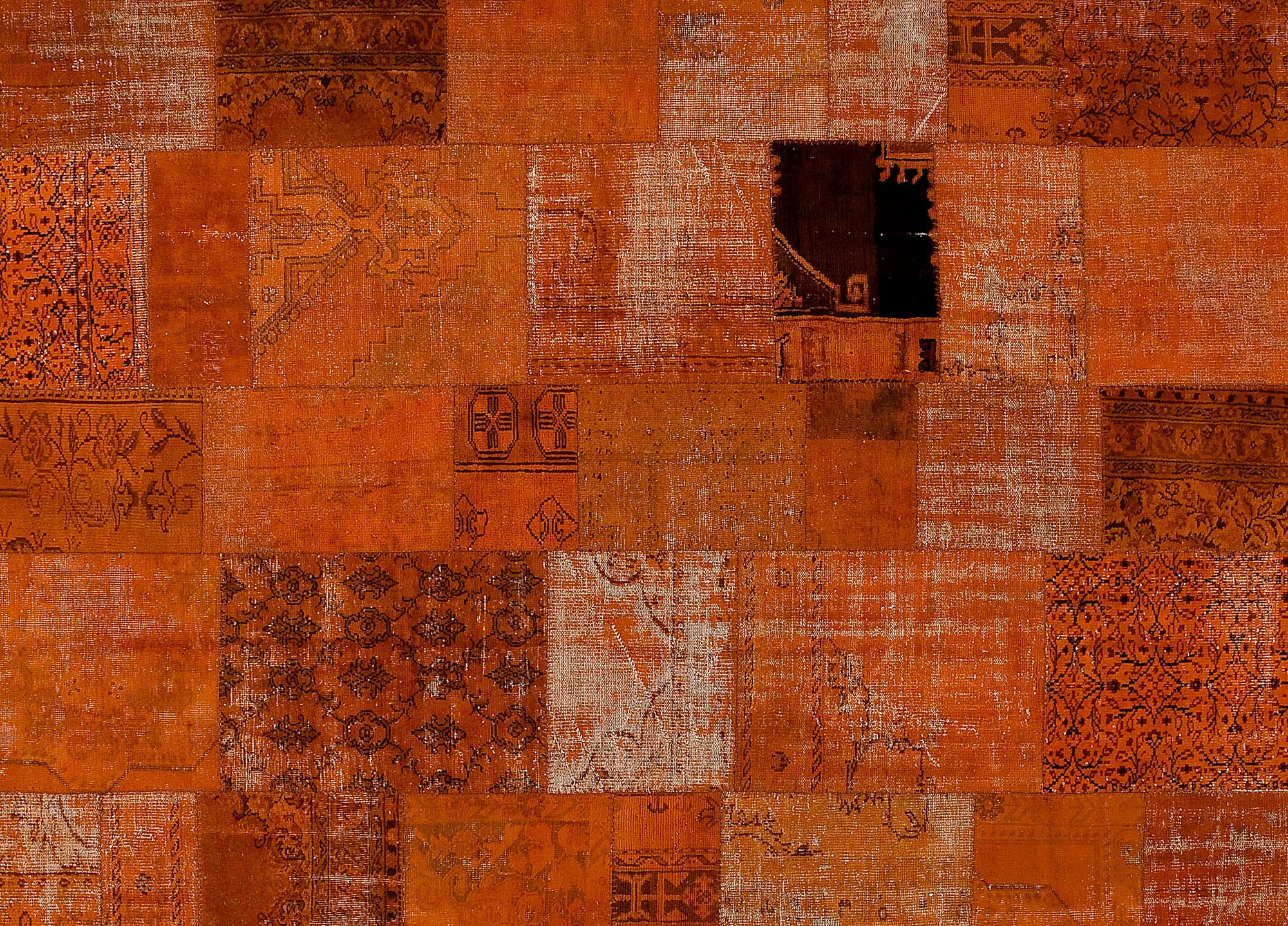 Contemporary rug - DPW 8442 - Golran - patchwork / wool / silk