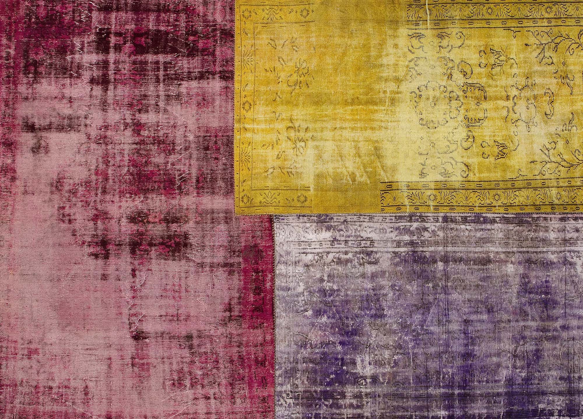 Contemporary rug - RESTYLED : DPW 7951 - Golran - patchwork / wool / cotton