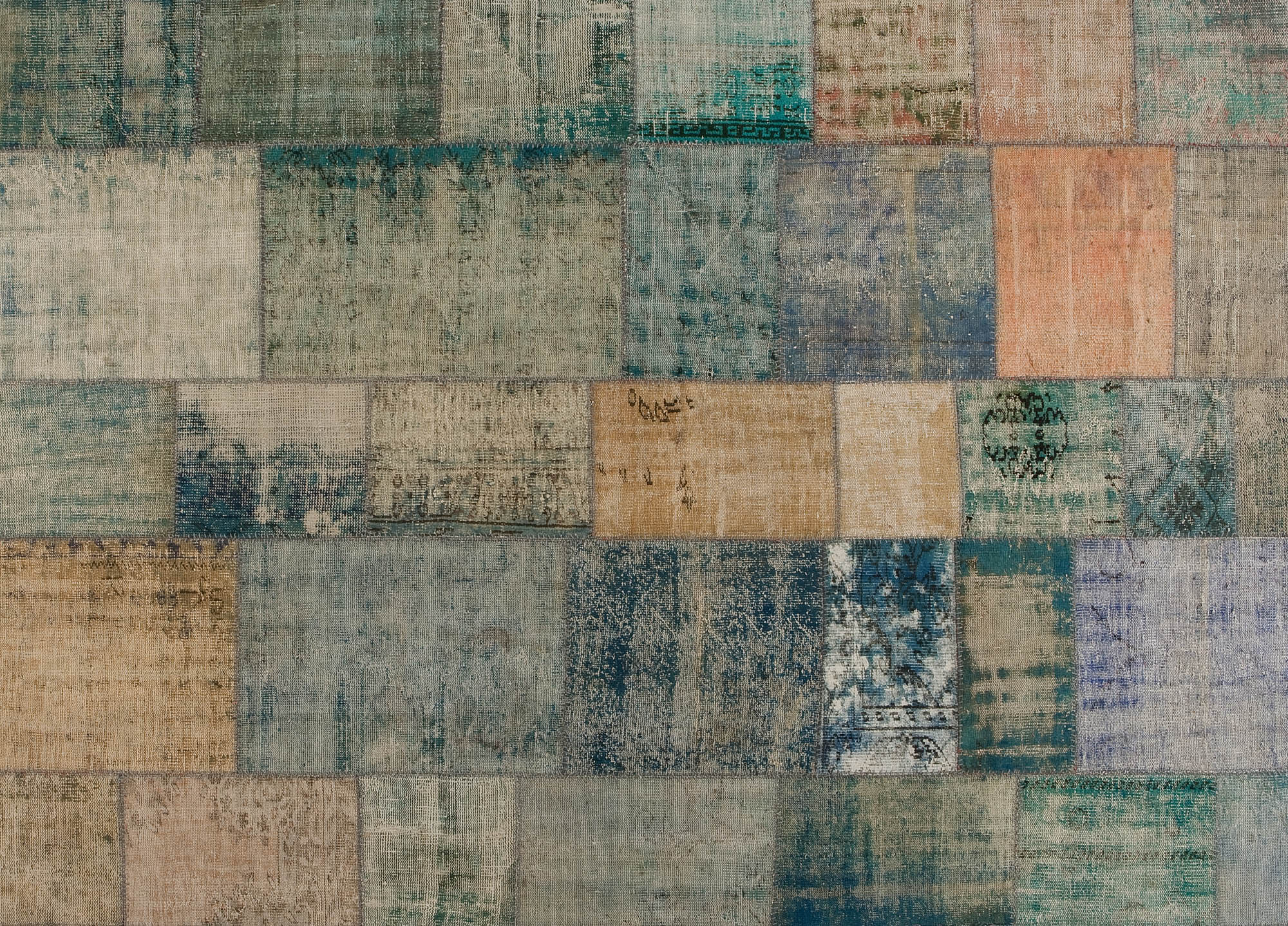 Contemporary rug - DPW 9383 - Golran - patchwork / wool / cotton
