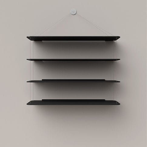 Wall-mounted shelf - WIRE BOOK CASE - karakter - contemporary / wooden ...