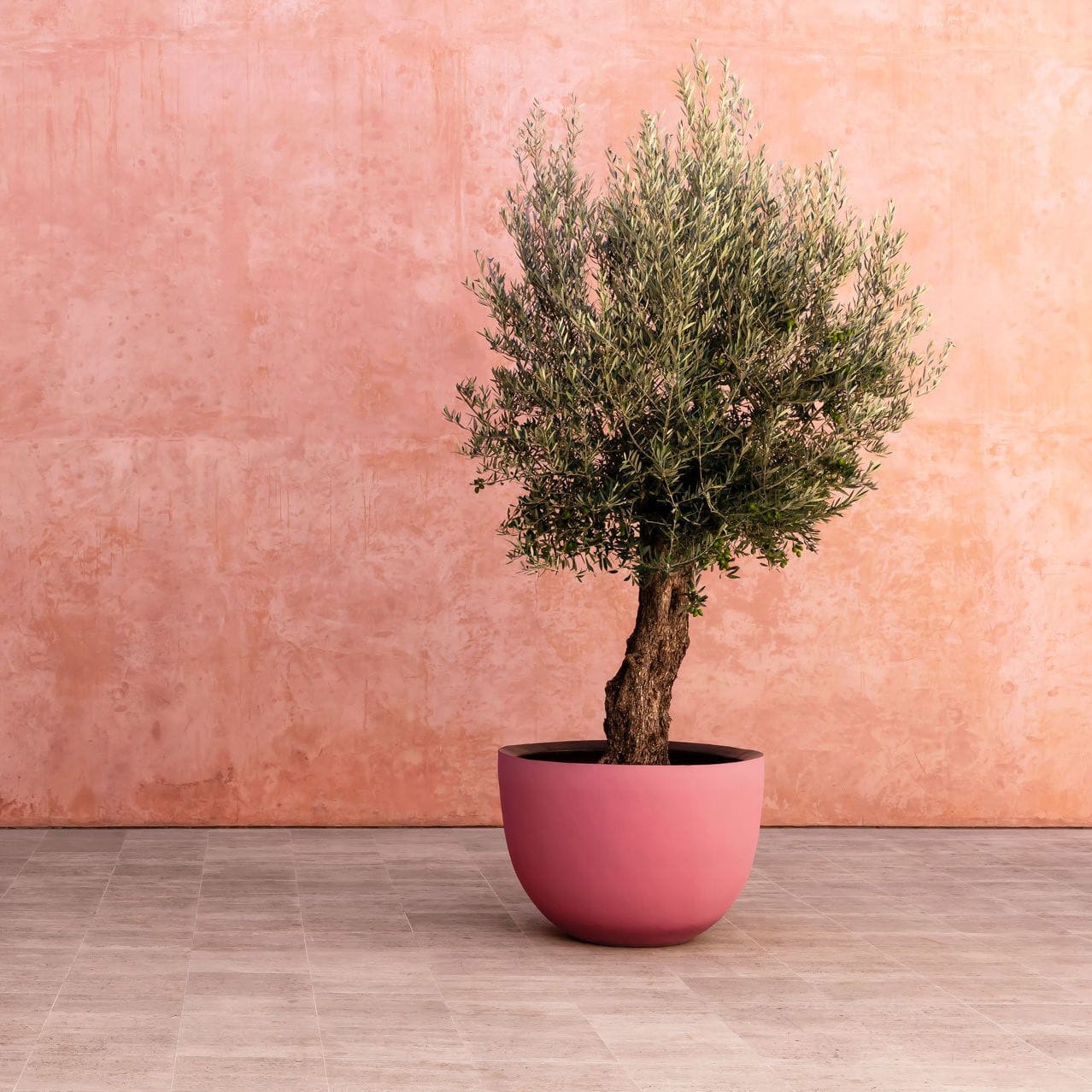 Composite planter - AXEL : TAXP - DOMANI - round / contemporary / gray