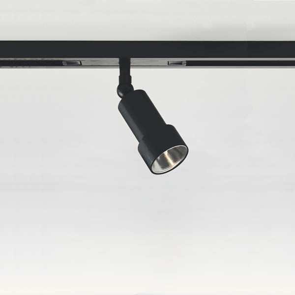 LED track light - FLATSPOT-3 - TEKNA - round / metal / commercial