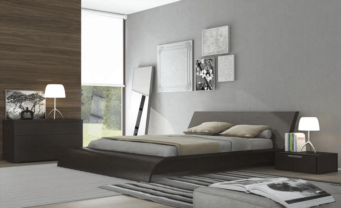 Double bed WAVERLY CAL KING MODLOFT contemporary wooden